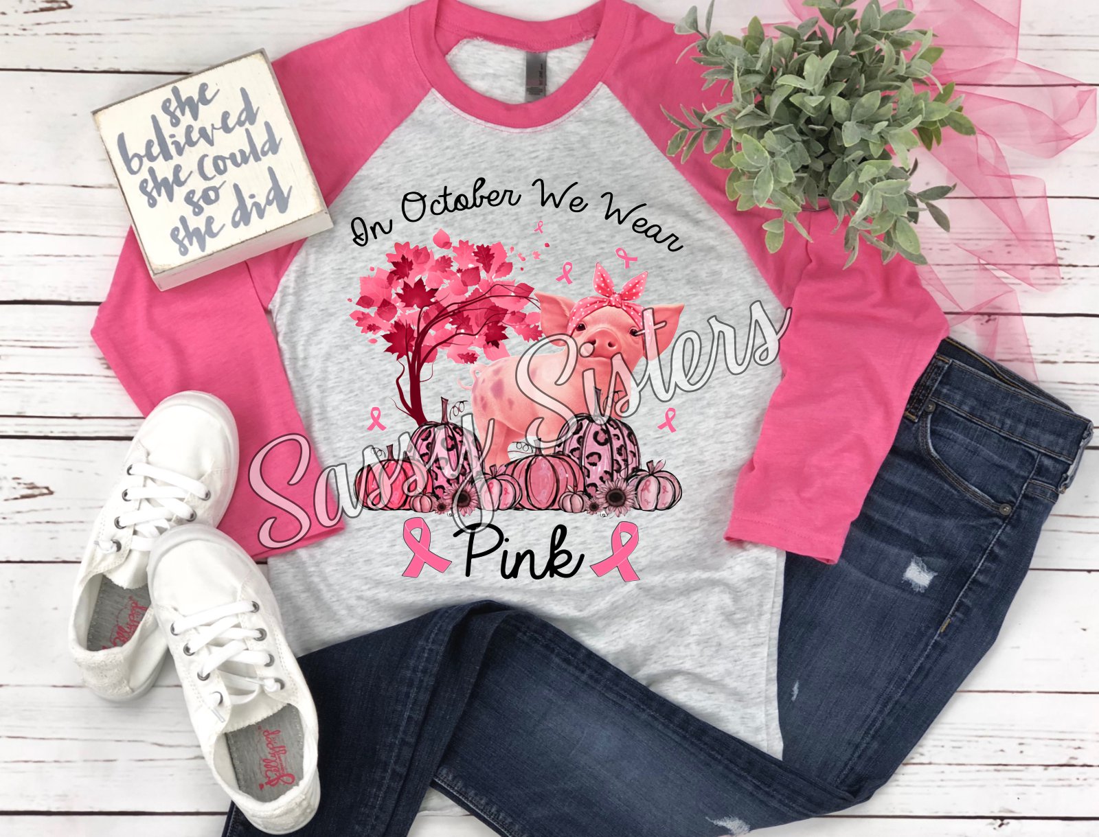 BREAST CANCER PIG - TRANSFER – Sassy Sisters