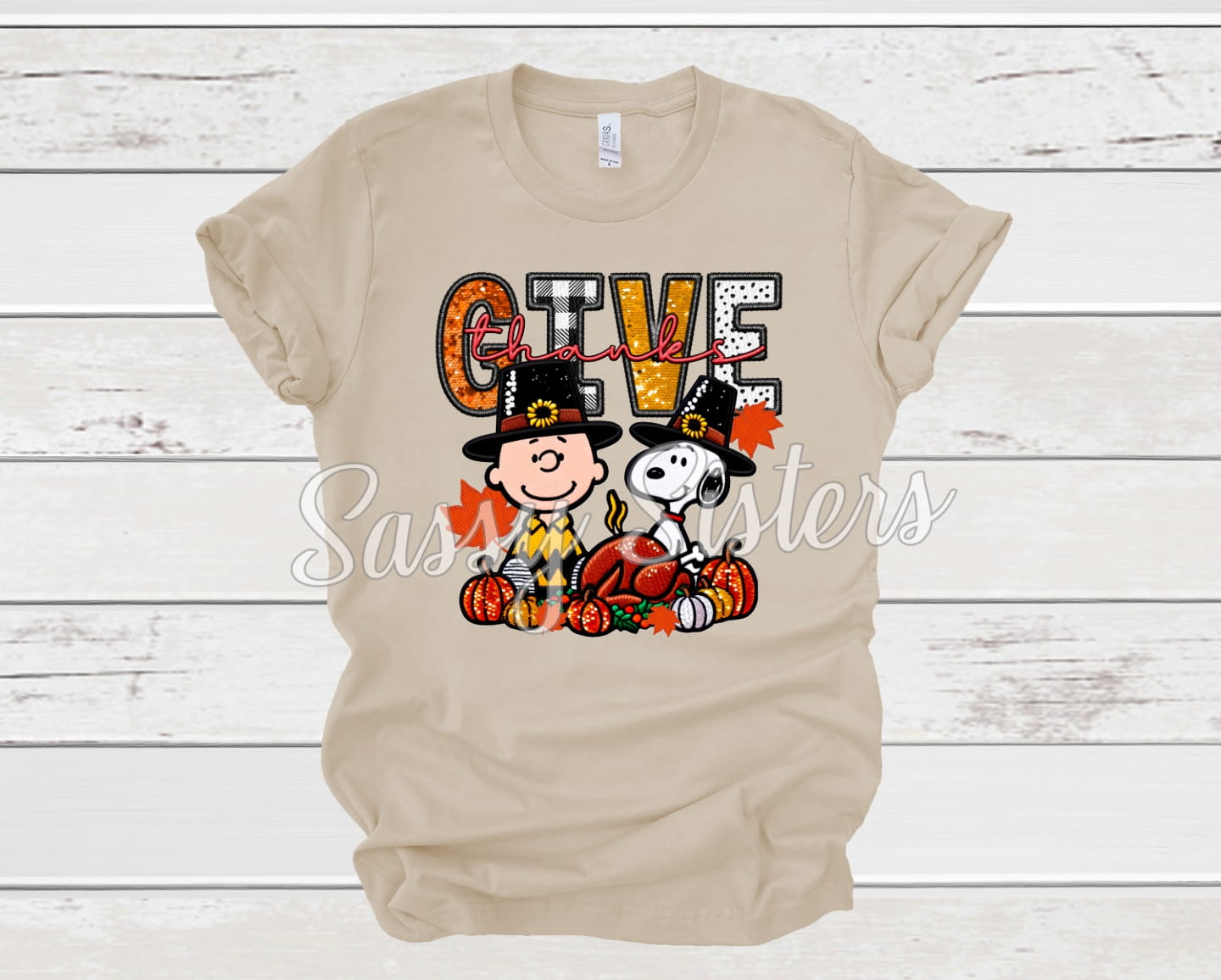 GIVE THANKS CHARLIE BR*WN AND SN**PY - TRANSFER – Sassy Sisters