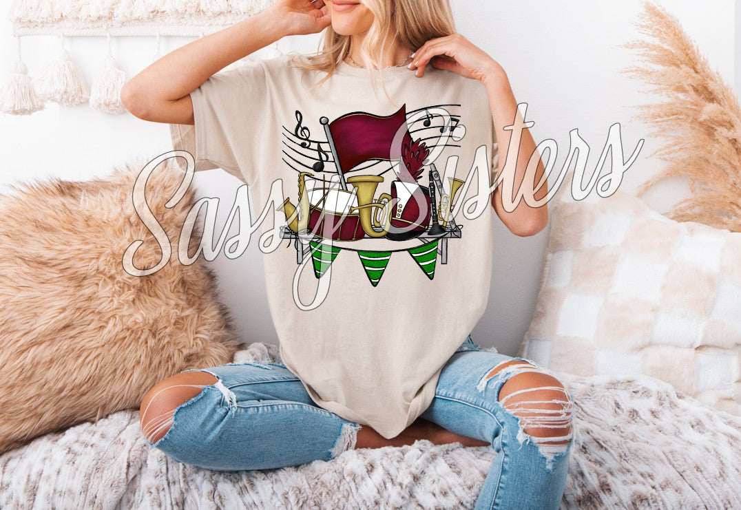 MARCHING BAND FLAGS-MAROON – Sassy Sisters