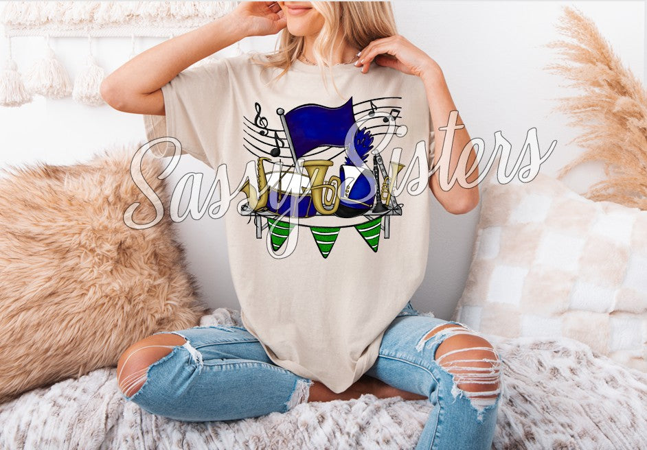 MARCHING BAND FLAGS-NAVY – Sassy Sisters