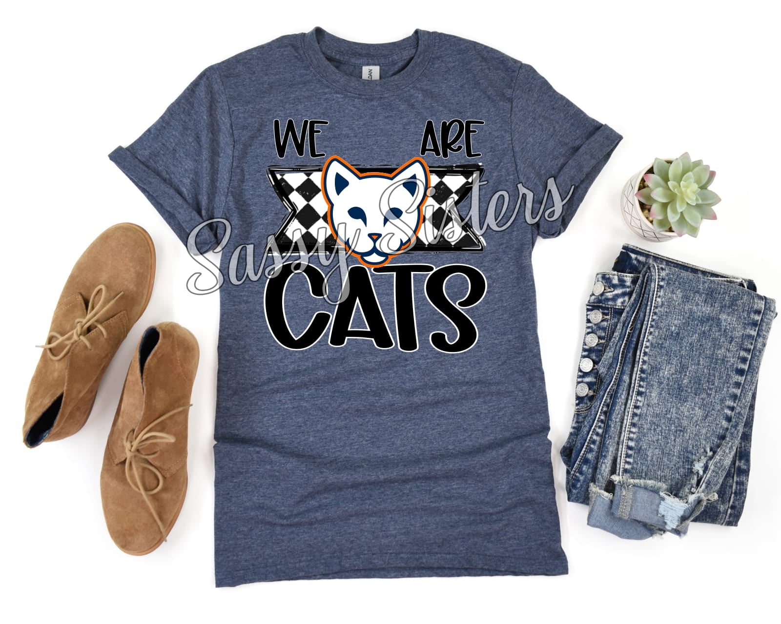 WE ARE CATS CHECKERED BANNER - TRANSFER – Sassy Sisters