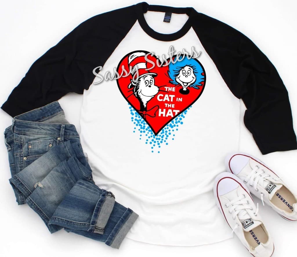 Cat In The Hat Heart Transfer Sassy Sisters