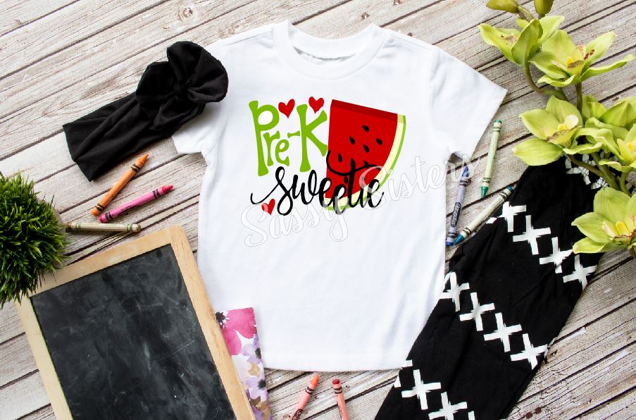 Pre K Sweetie Transfer Sassy Sisters